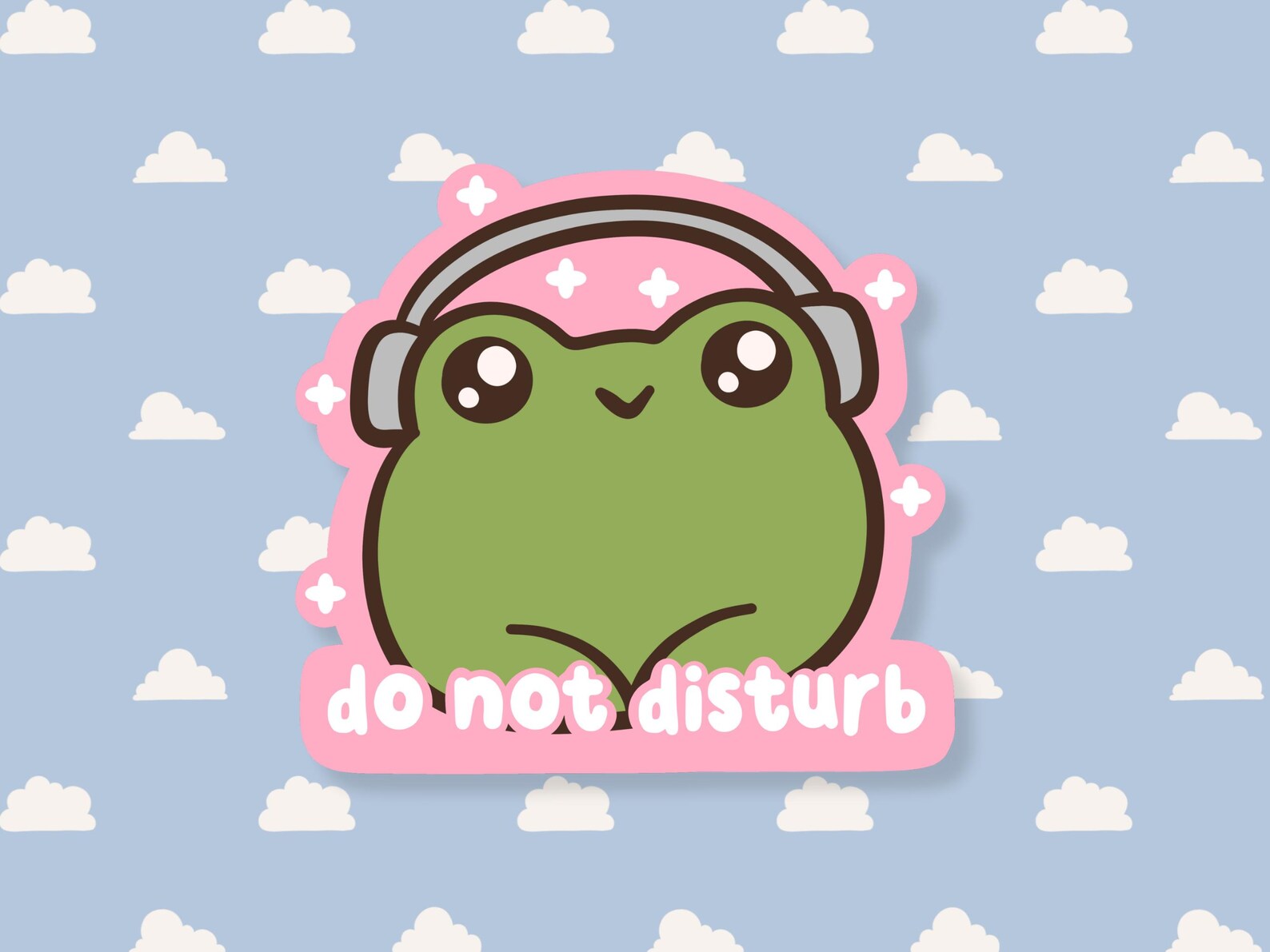 Do Not Disturb Frog Sticker, Funny Neurospicy Sticker, Cute Waterproof ...