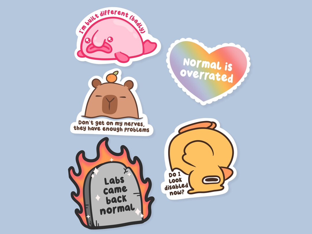 Invisible Disability Sticker Bundle, Funny Disabled Meme Sticker Pack ...