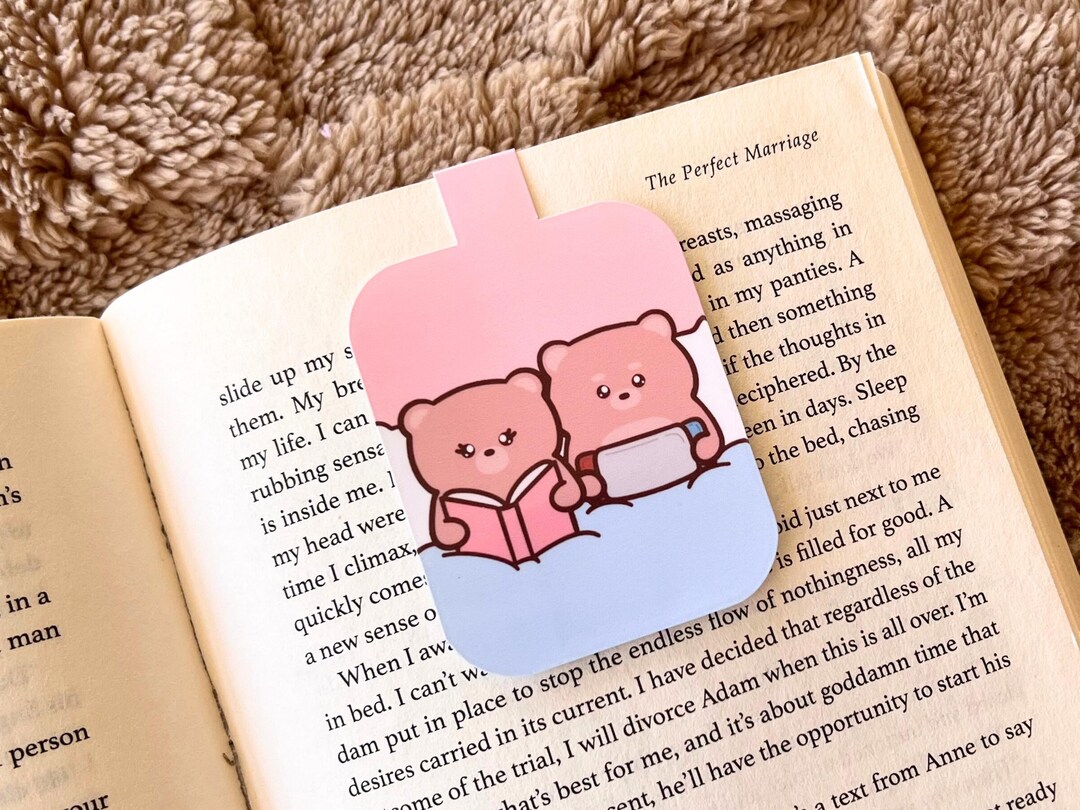 Sweet Bear Couple Magnetic Bookmark, Gift for Reader, Book Lover, Cute ...