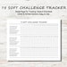 75 Soft Challenge Tracker | Instant Download | One Page Tracker | A4 ...