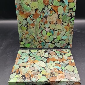 Sonoran Turquoise Composite Block Slab - Etsy