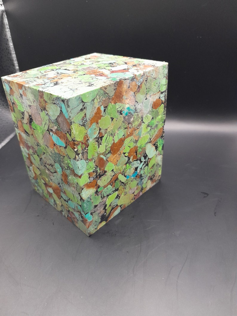 2 Lb 4oz Turquoise Composite Block Sonoran Green and Blue - Etsy