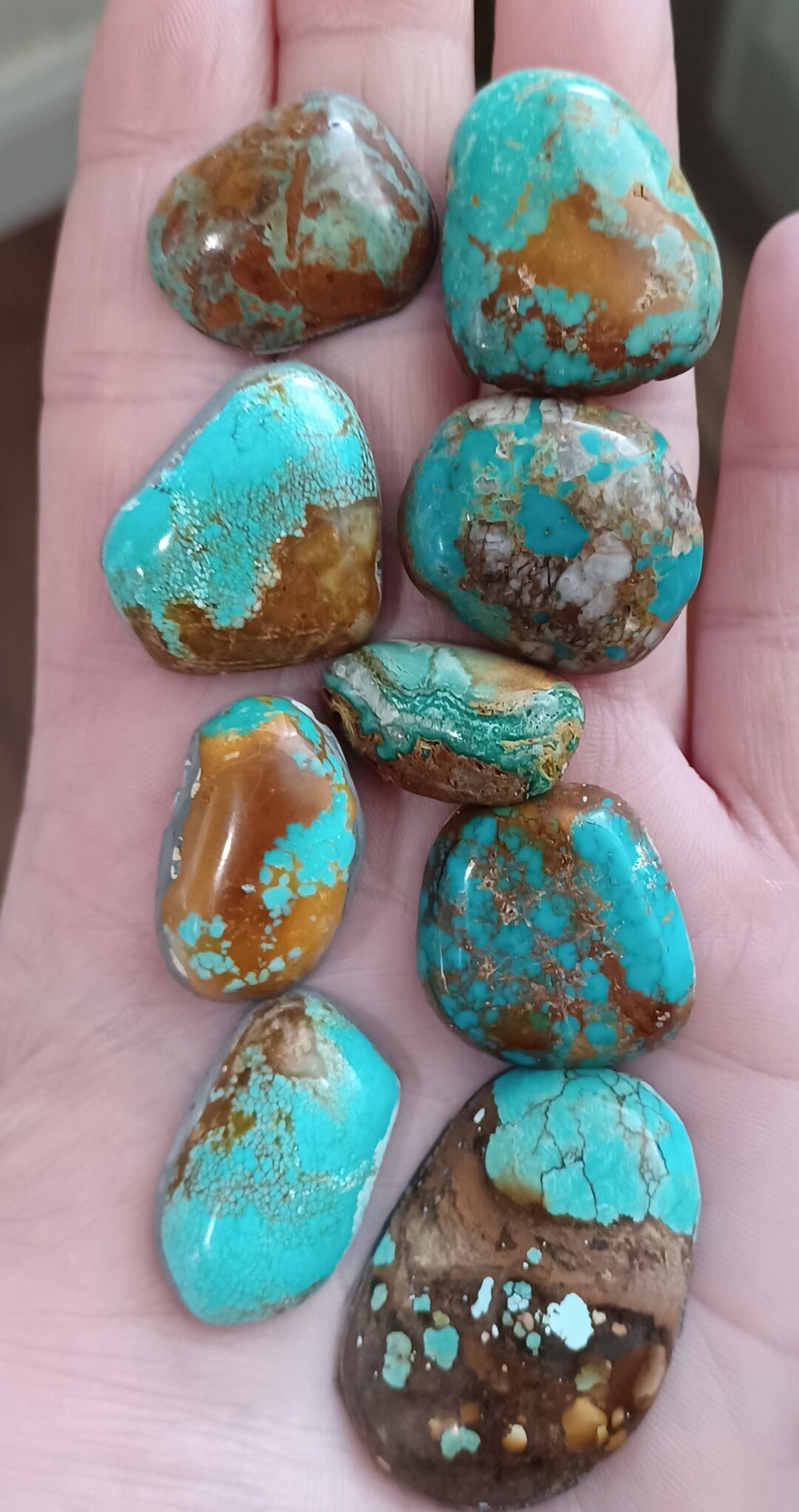 Natural Arizona Turquoise Cabochons 195ct Lot of 9 - Etsy