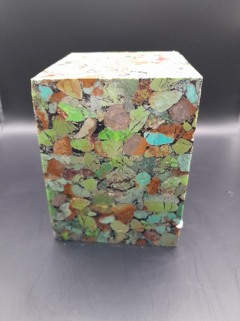 2 Lb 4oz Turquoise Composite Block Sonoran Green and Blue - Etsy