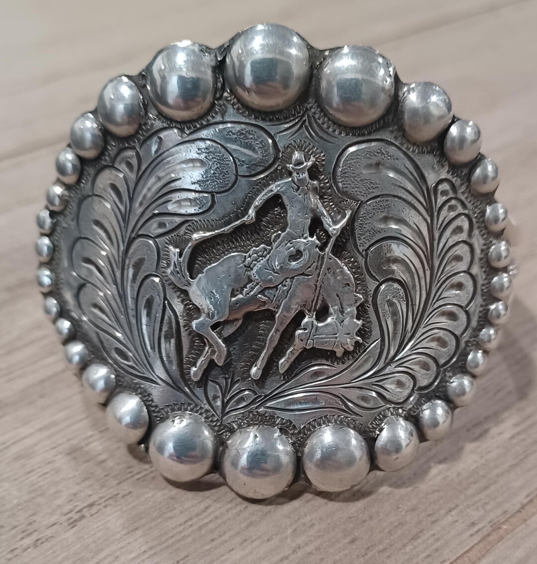 Handmade Engraved Sterling Silver Western Cuff Bracelet #3-9 - Etsy