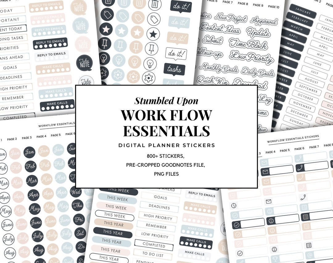 800+ Digital Planner Stickers | Work and Office Essentials ...