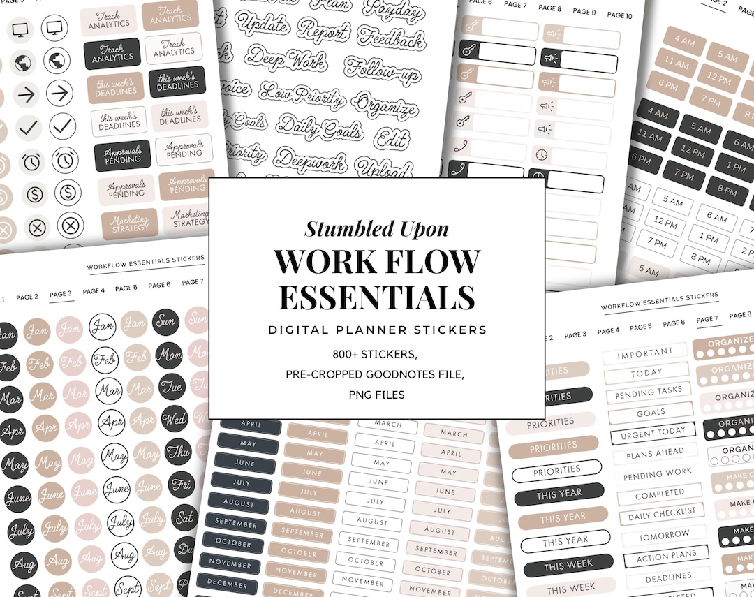 800+ Digital Planner Stickers | Work Planning Labels | Productivity ...