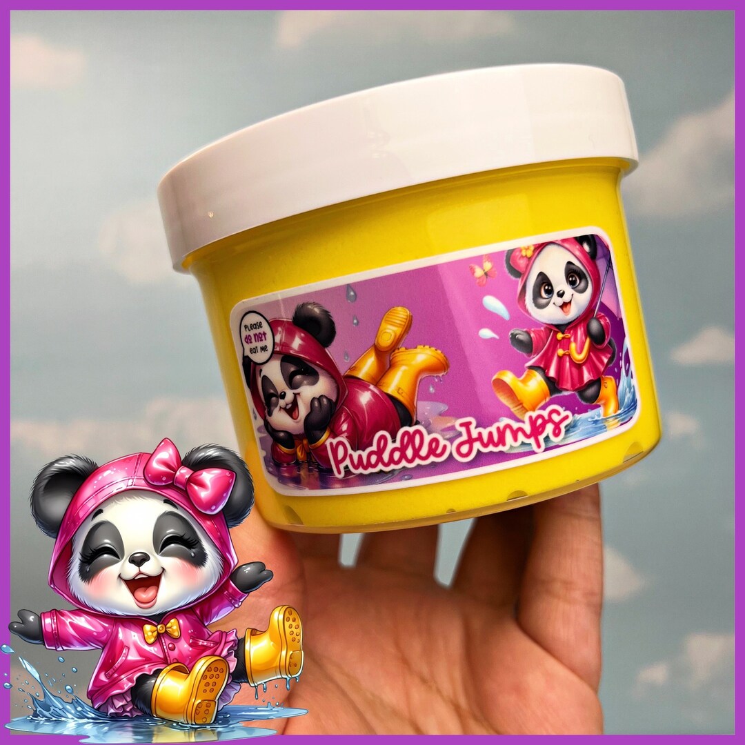 Puddle Jumps Panda Fruit Loop Scented Slime by Ollipopslime 8oz. Slime ...