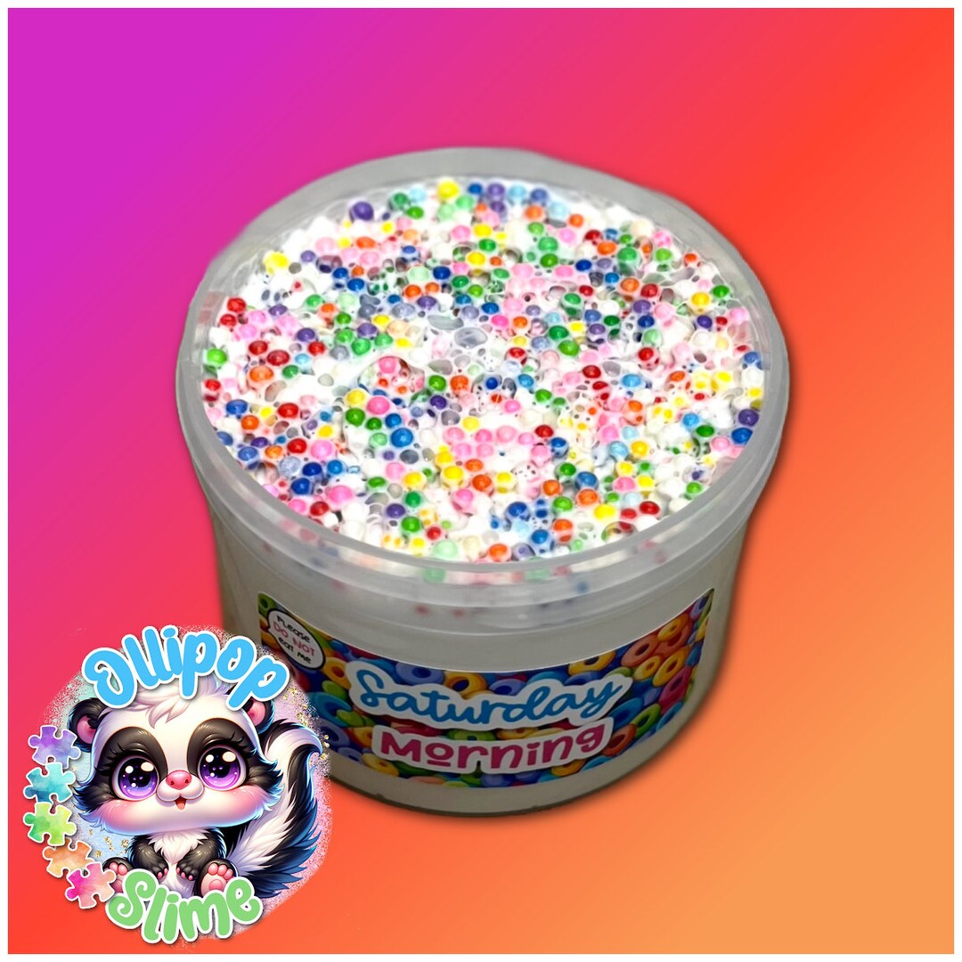 Saturday Morning Fruit Loop Scented Slime Ollipopslime 8oz. ready to ...