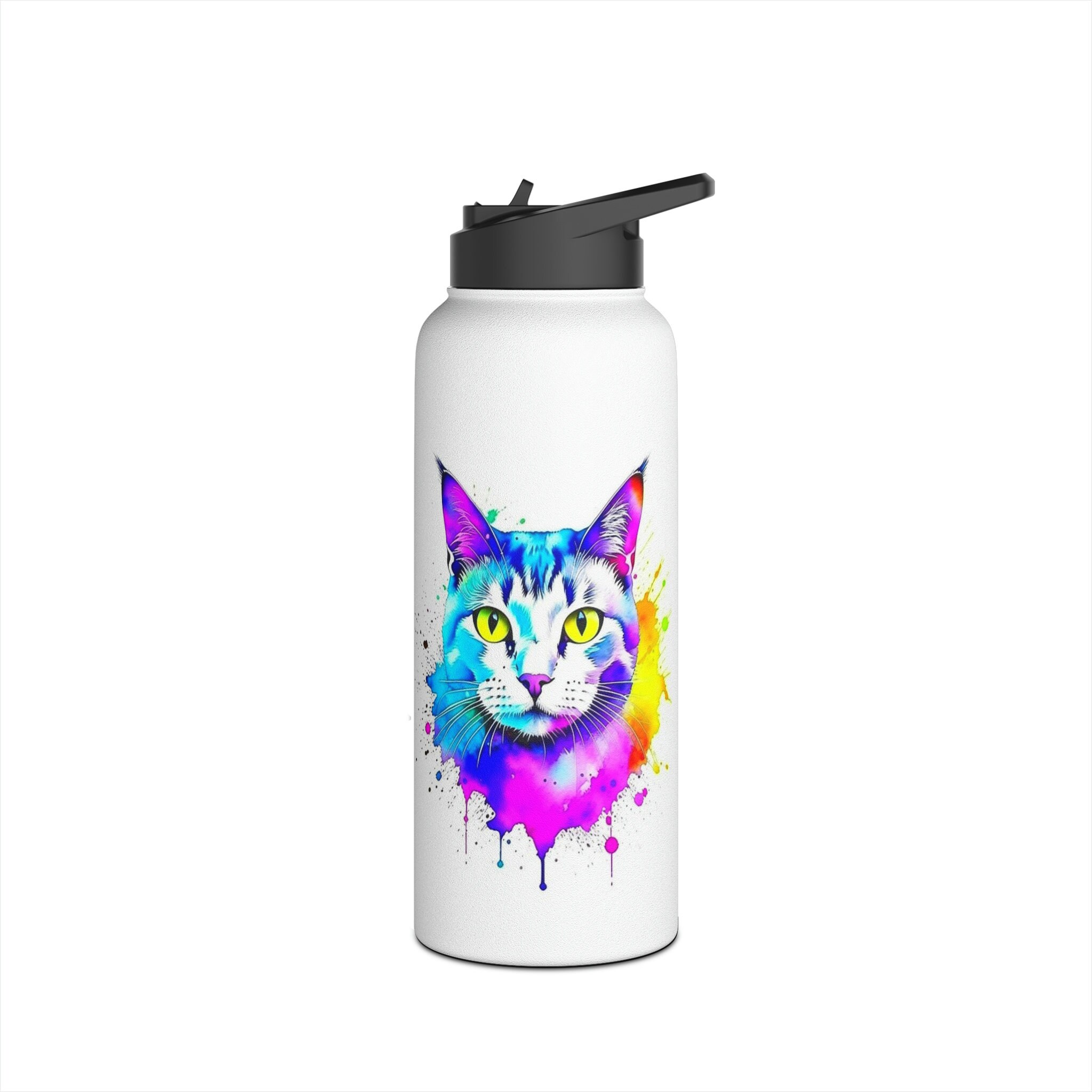 Cat Stainless Steel Water Bottle, Standard Lid - Etsy