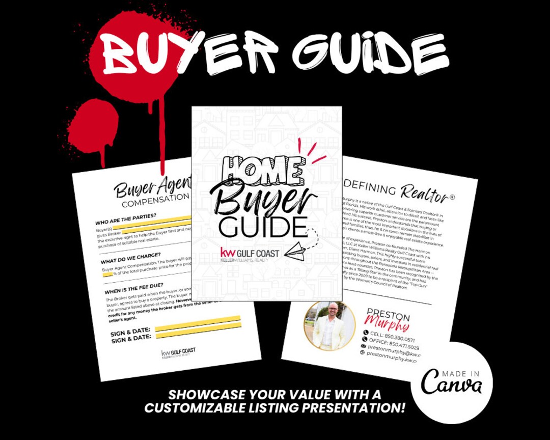 Realtor Buyer Guide Template, Marketing Tool for Real Estate Agents - Etsy