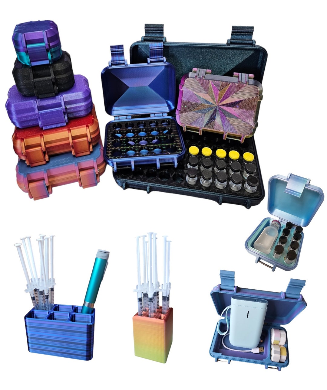 Peptide Vial Storage Box Case Container Organizer Custom 3D Printed - Etsy