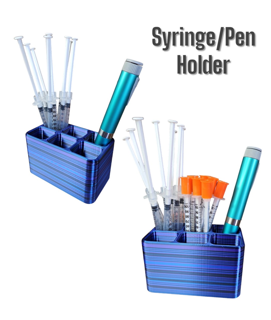 Syringe/pen Multipurpose Holder Peptide Insulin Vial Storage Box Case ...