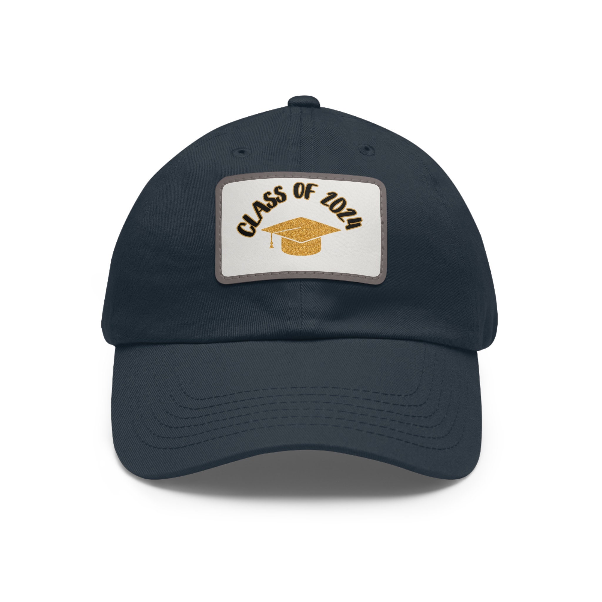 Class of 2024 Cap With Leather Patch rectangle - Etsy