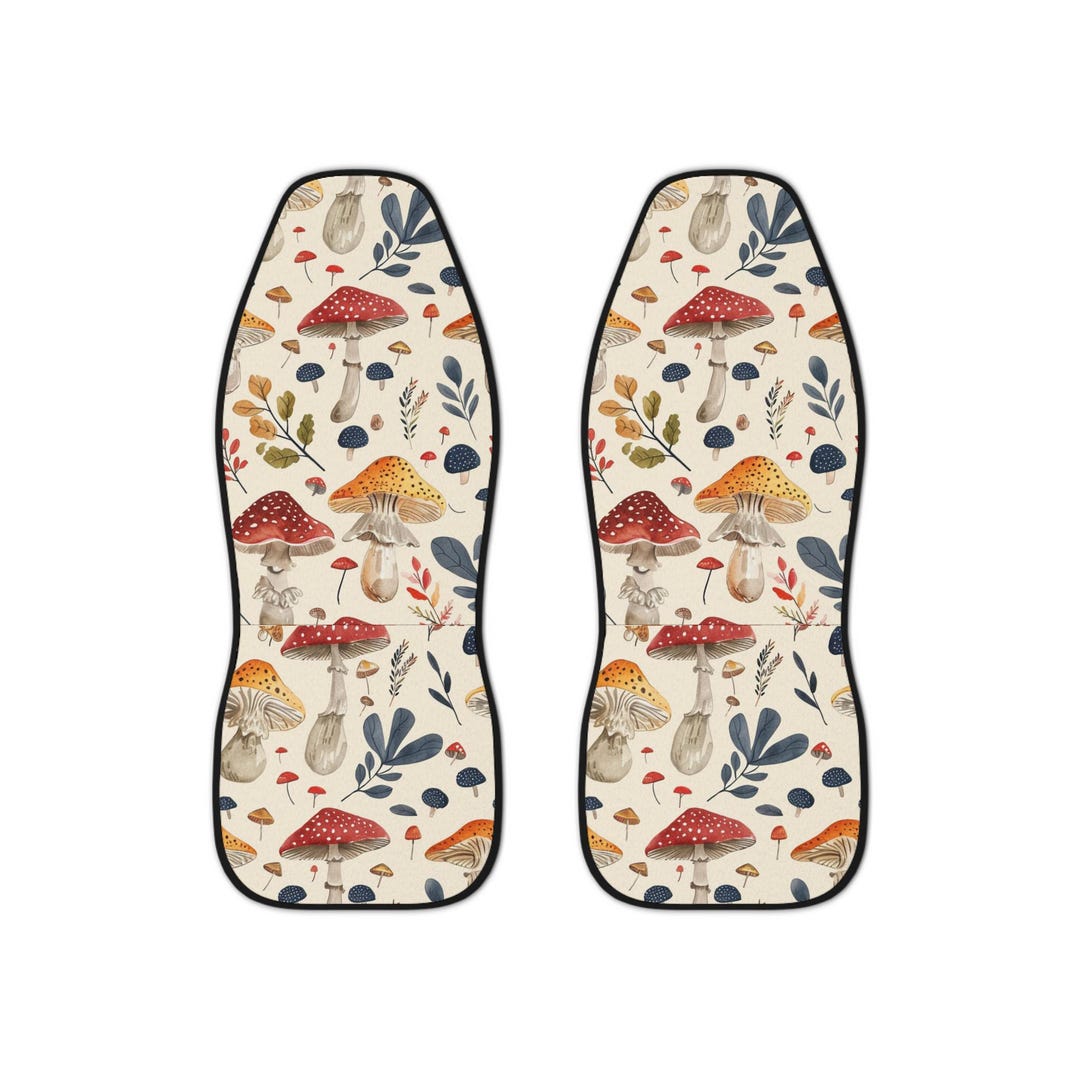 Cottage Core Mushrooms Car Seat Covers, Travel Gift - Whimsical Auto ...