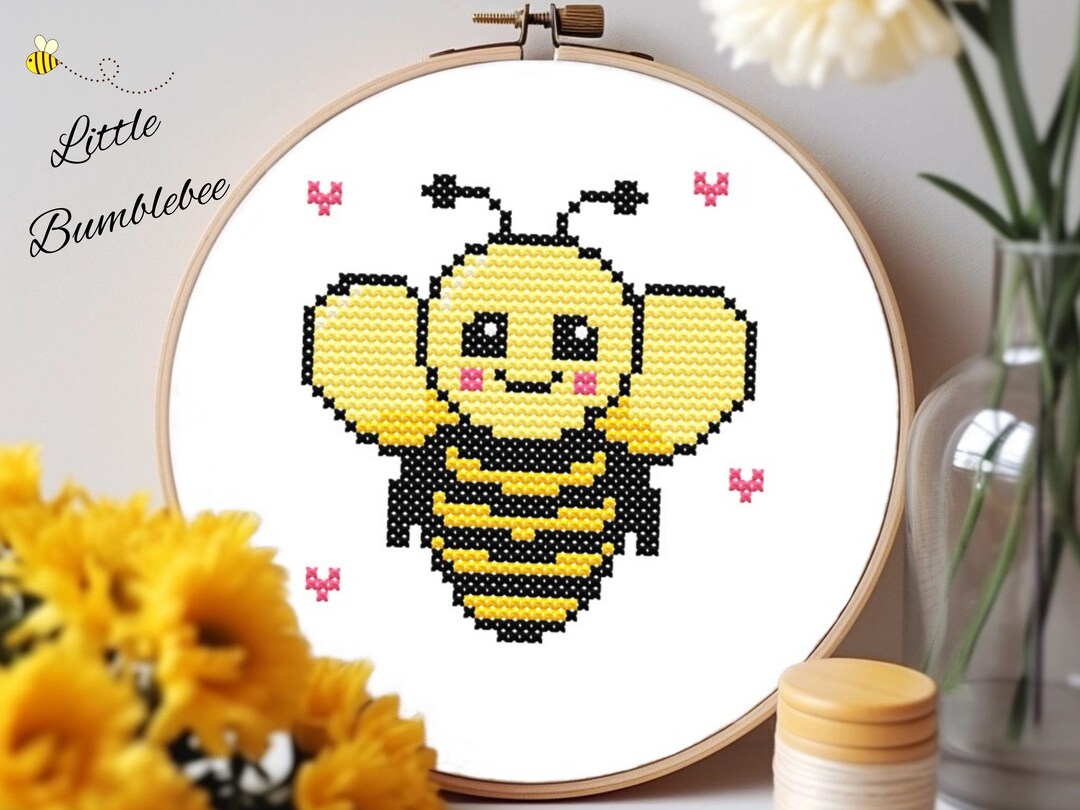 Little Bumblebee Cross Stitch Pattern, Instant Download PDF, Counted ...