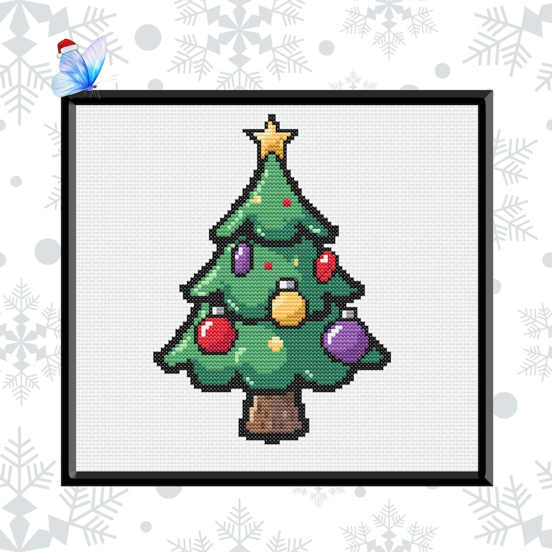 Christmas Tree Cross Stitch Pattern- Instant PDF Download - Holiday ...