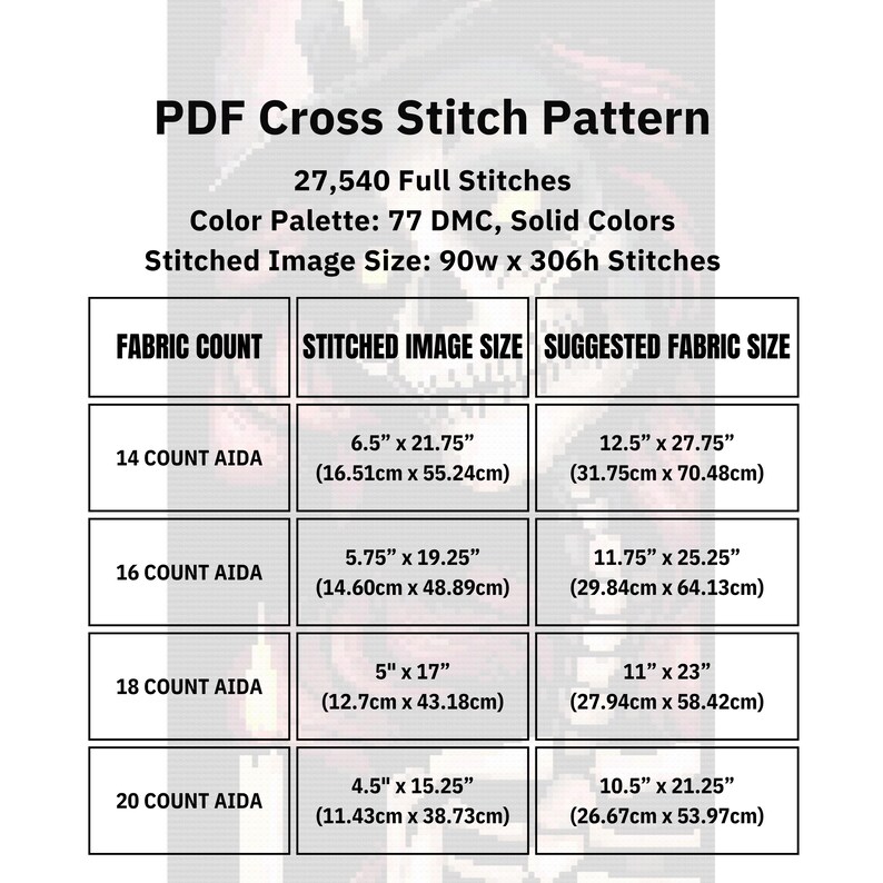 Skeleton Cross Stitch Pattern - Instant PDF Download - Gothic Decor ...