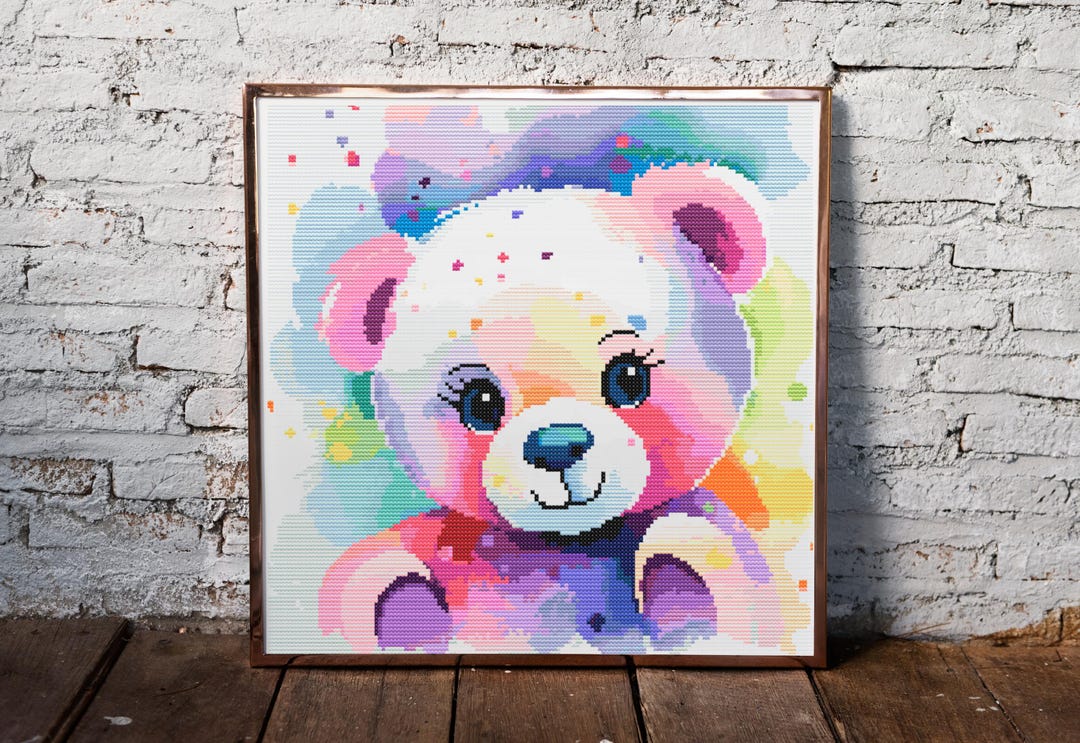 Teddy Bear Cross Stitch Pattern Instant PDF Download - Etsy