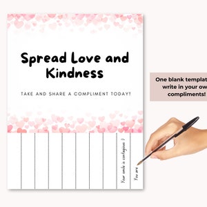 Printable Spread Love and Kindness Tear off Flyer, Random Acts of ...
