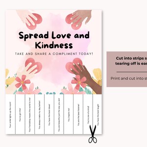 Printable Spread Love and Kindness Tear off Flyer, Random Acts of ...