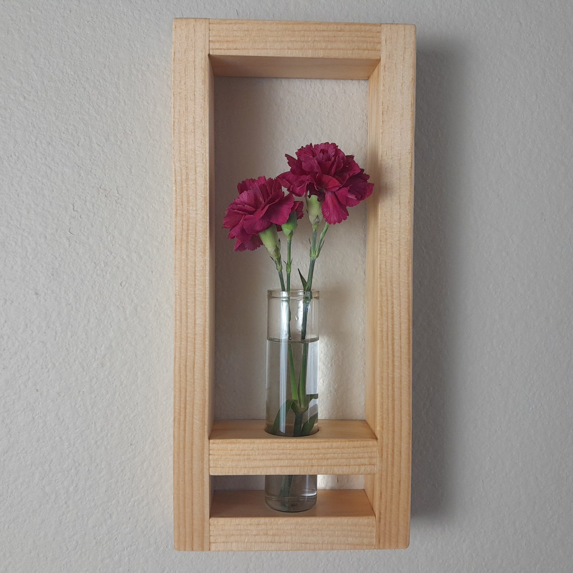 Wood Frame Shelf Picture Frame Shelf Framed Wall Shelf Bud Vase Wall ...