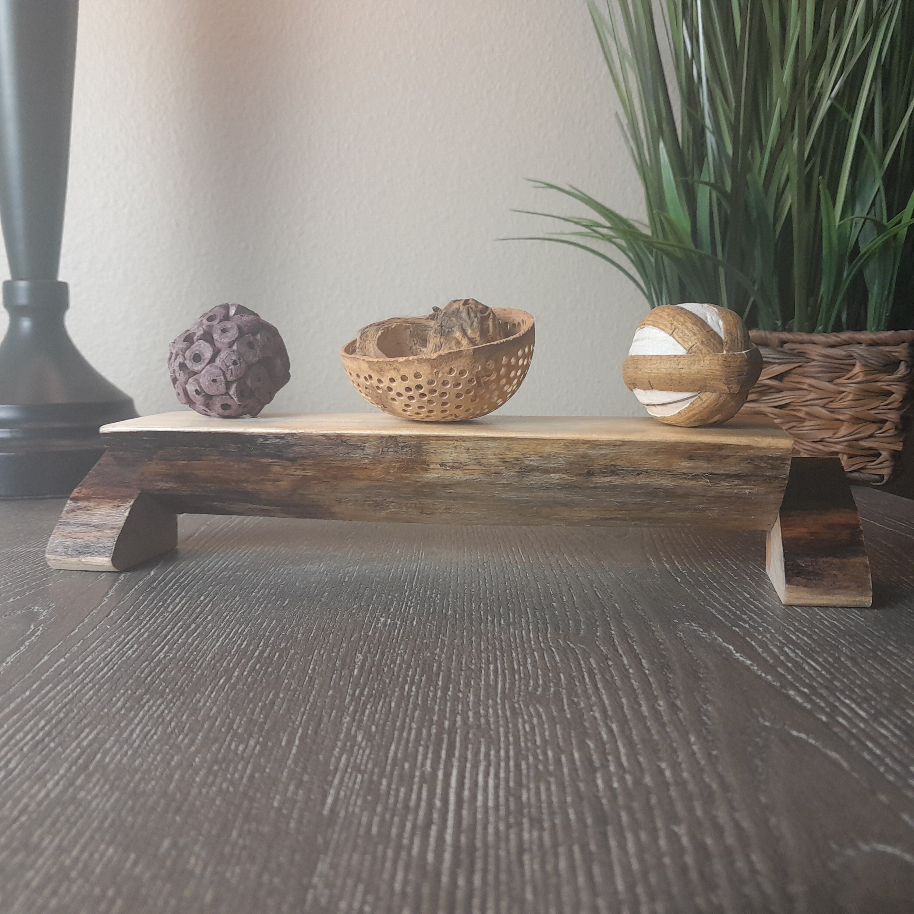 Live Edge Wood Riser Wood Plant Riser Plant Riser Rustic Log Riser ...