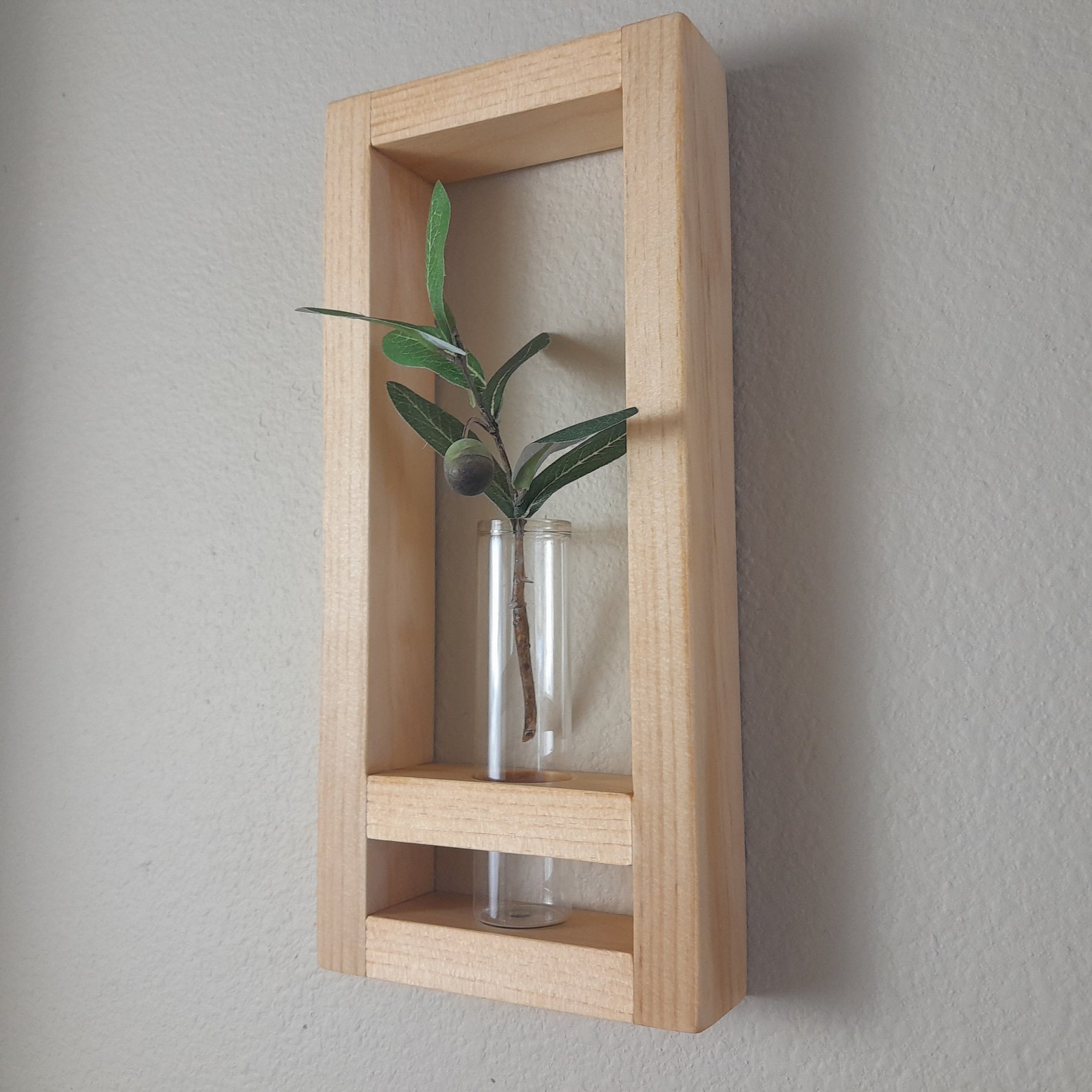 Wood Frame Shelf Picture Frame Shelf Framed Wall Shelf Bud Vase Wall ...