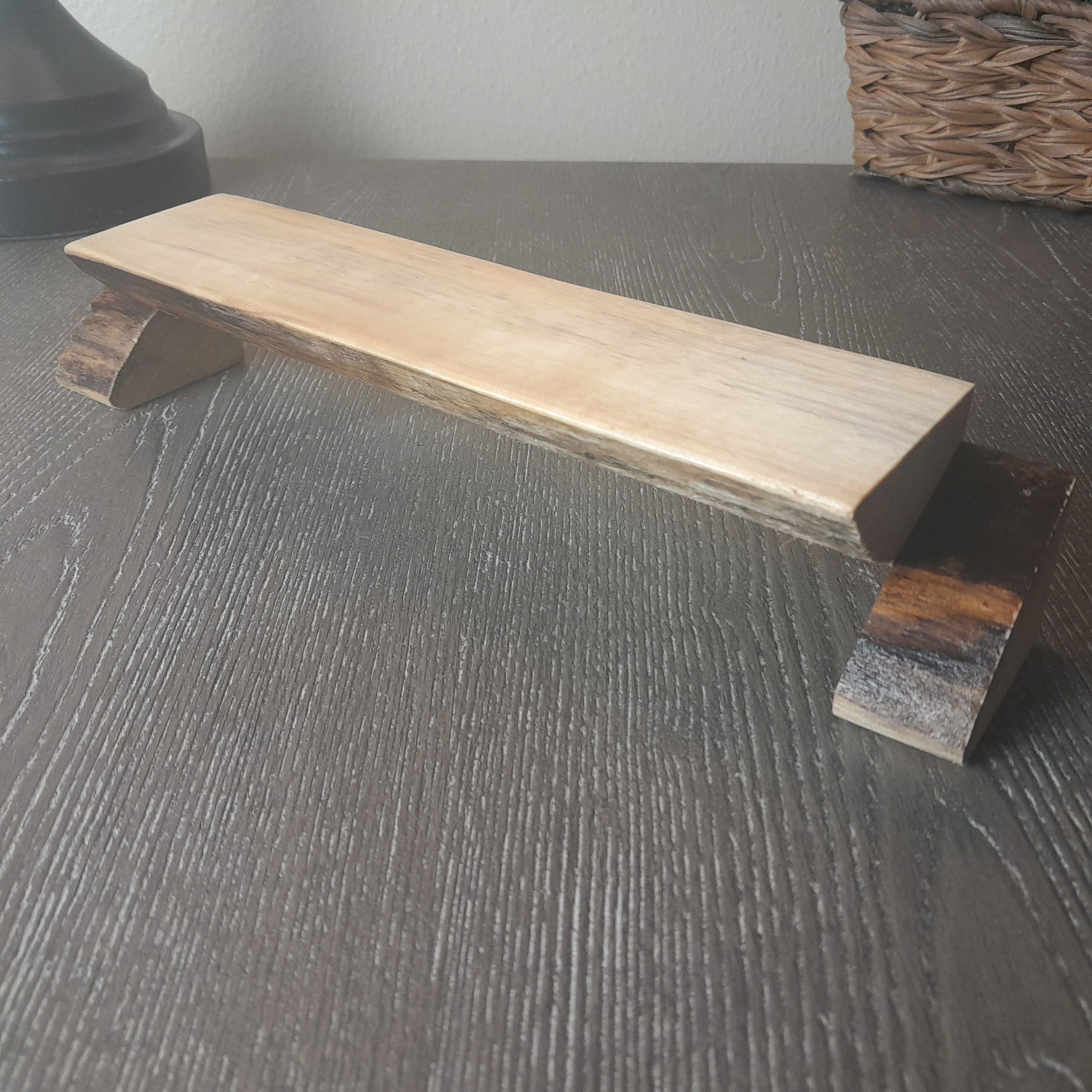 Live Edge Wood Riser Wood Plant Riser Plant Riser Rustic Log Riser ...