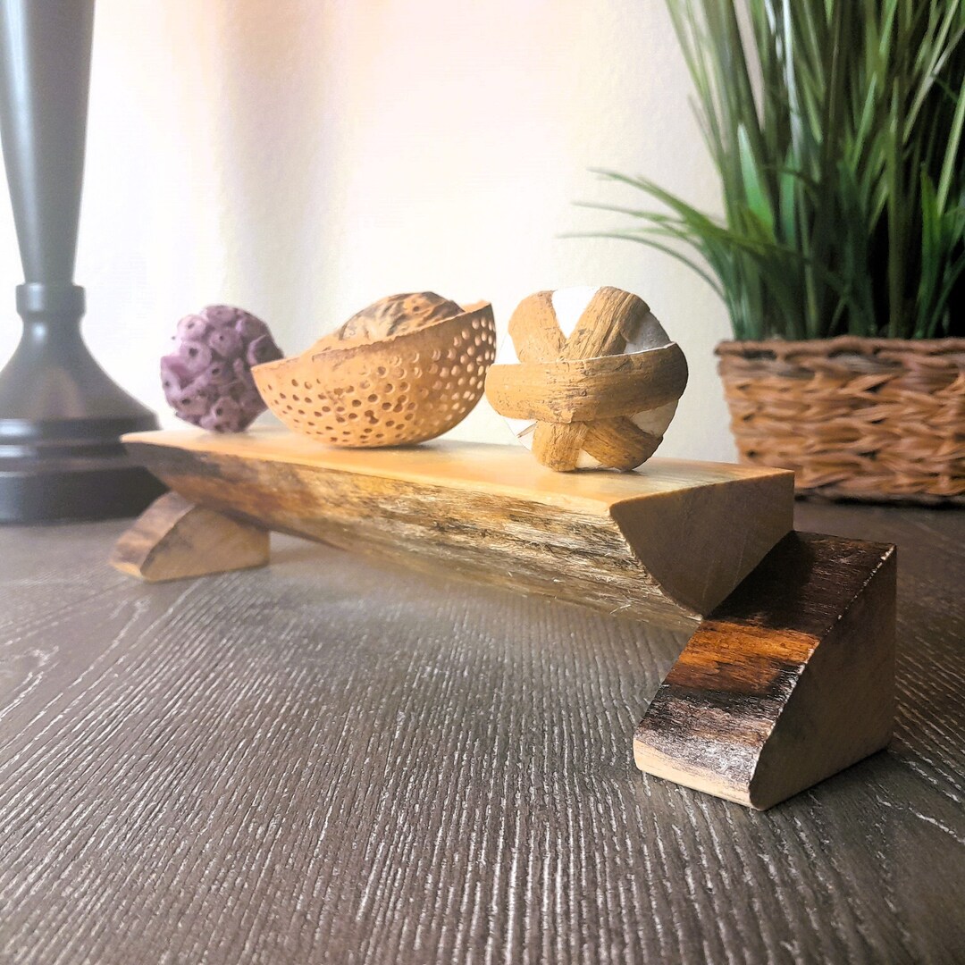 Live Edge Wood Riser Wood Plant Riser Plant Riser Rustic Log Riser ...