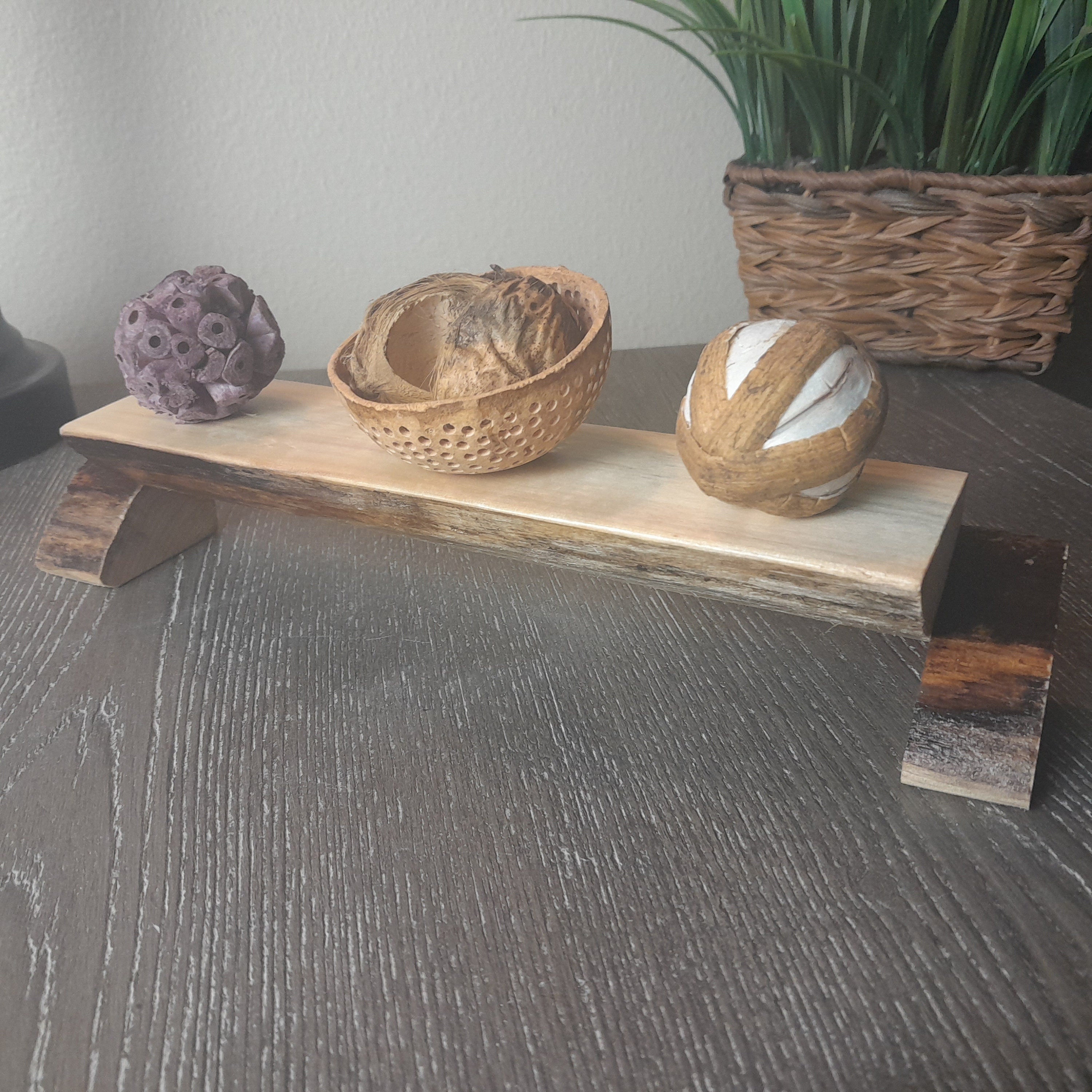 Live Edge Wood Riser Wood Plant Riser Plant Riser Rustic Log Riser ...