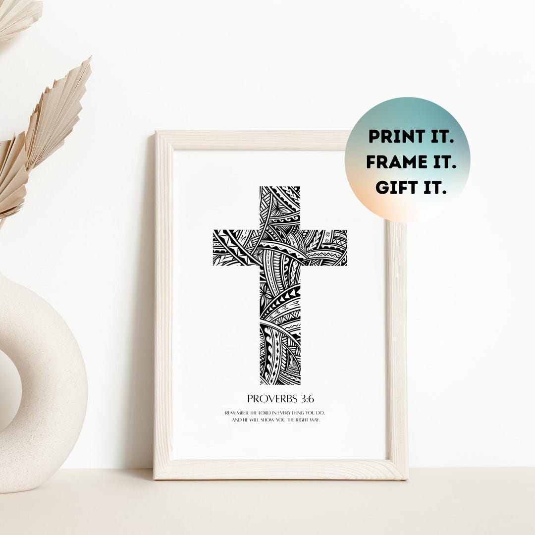 Samoan Christian Cross + Proverbs Print (digital Download) | 5 Sizes ...