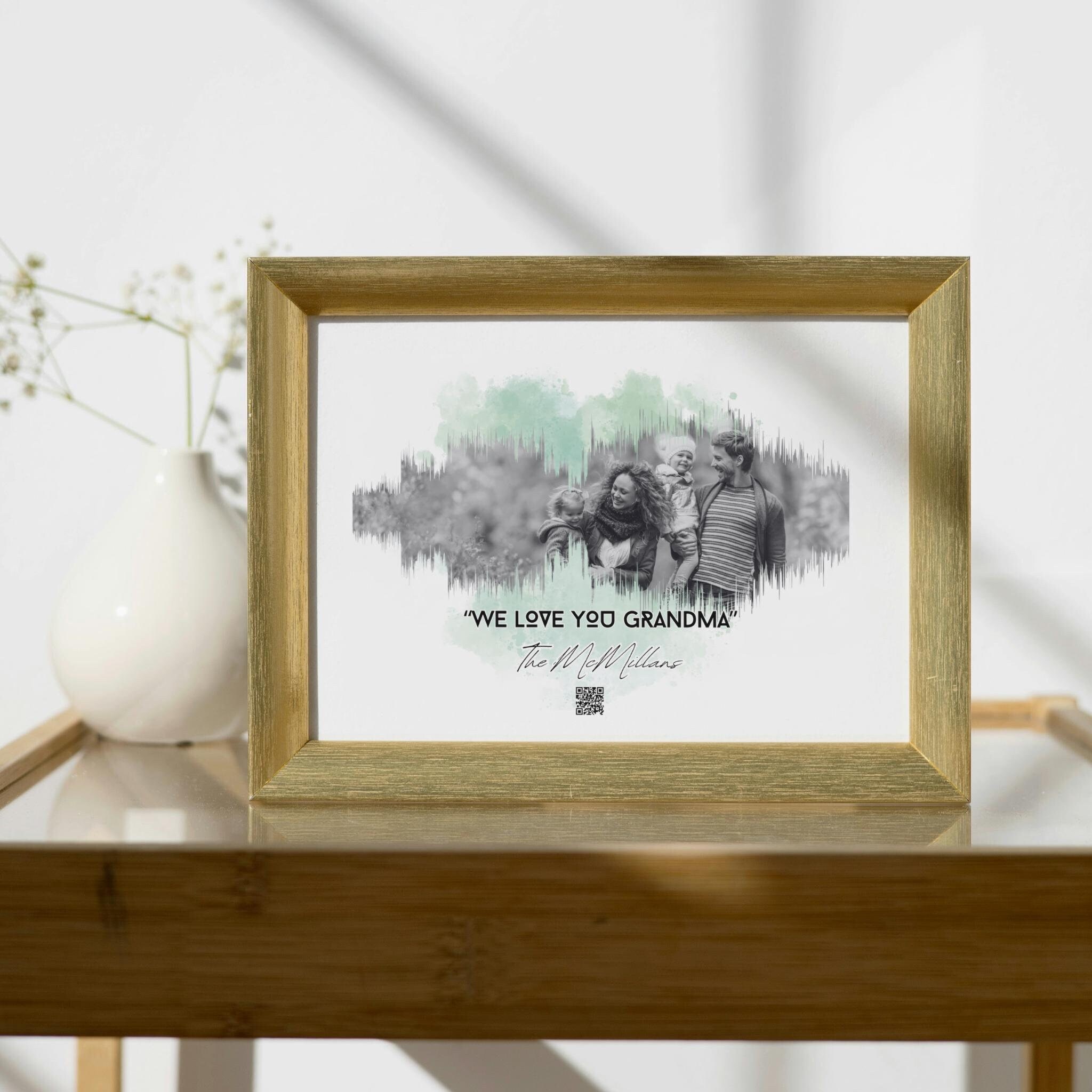 Memorial Soundwave QR Code Poster Landscape Voice Recording Wedding ...