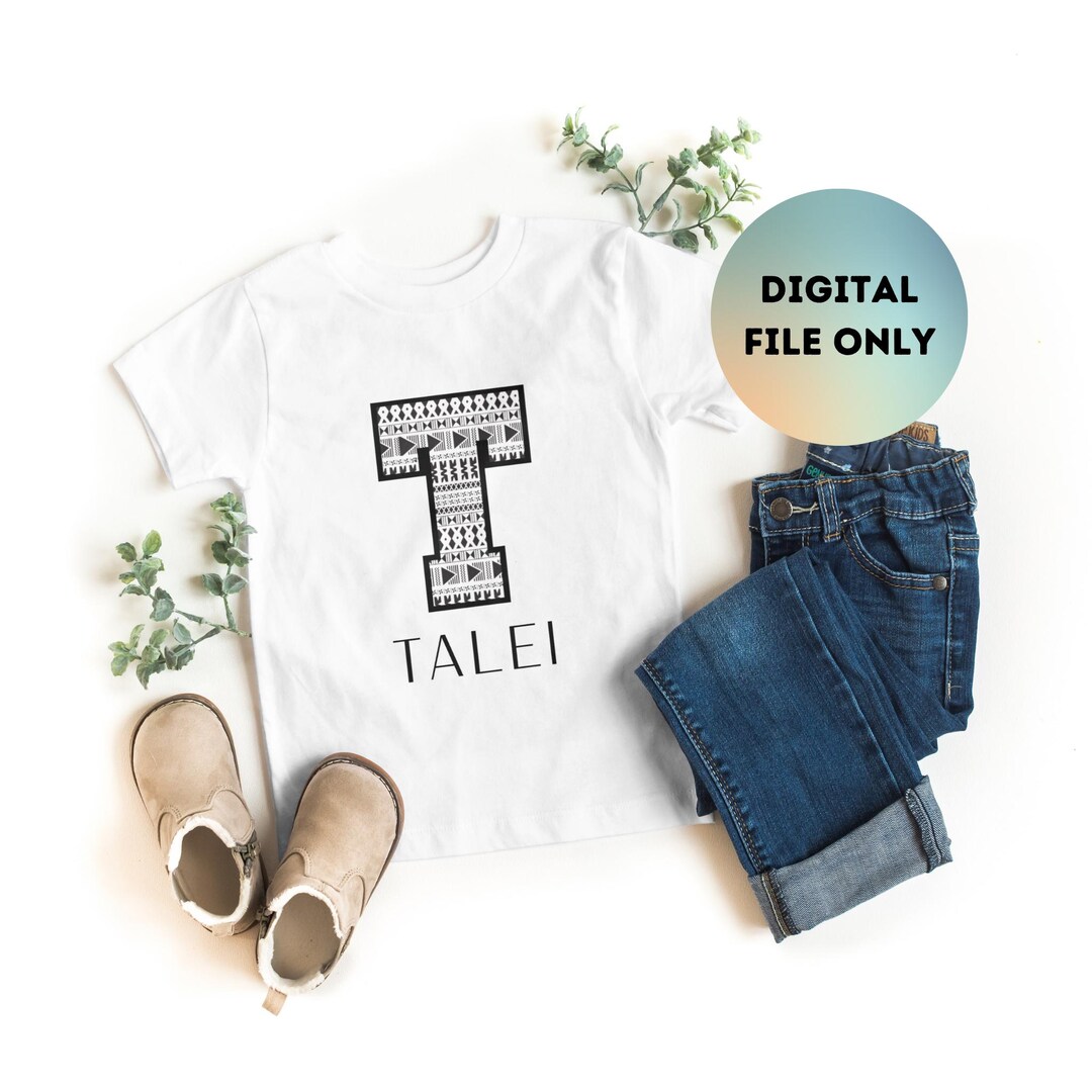 Fiji Name Printable TALEI PNG & SVG: Sublimation Black and White Design ...