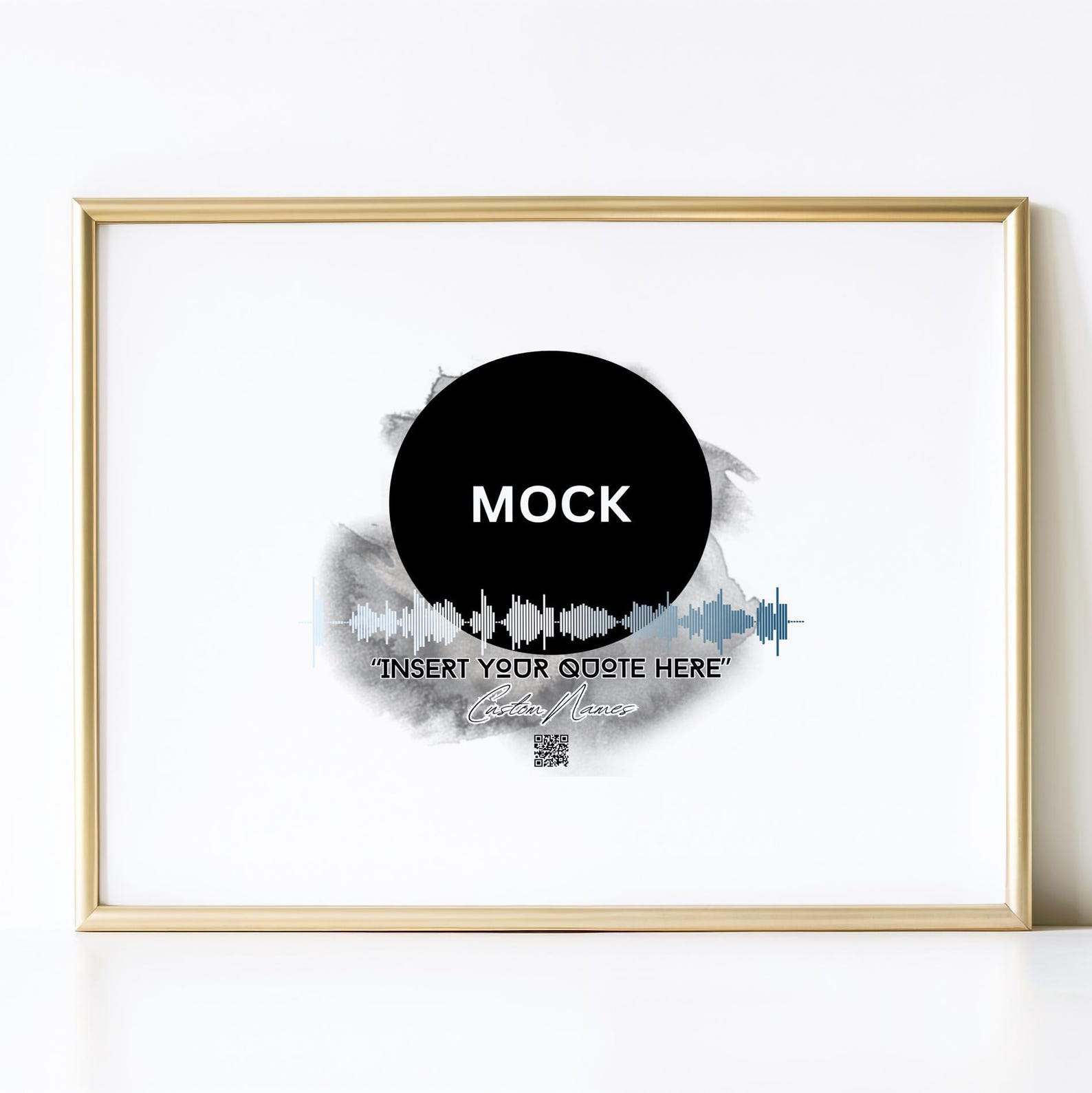 Soundwave + QR Code Poster - Landscape | Voice Recording | Wedding Gift ...