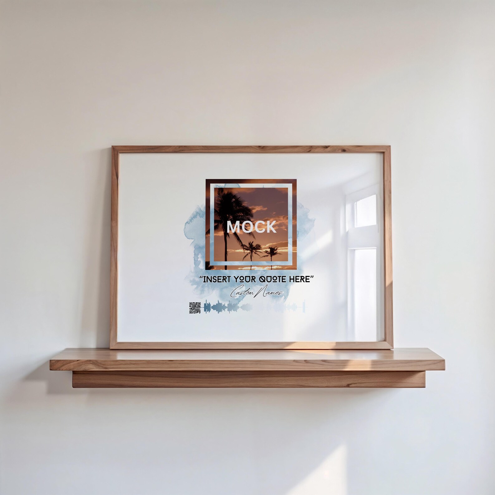 Soundwave + QR Code Poster - Landscape | Voice Recording | Wedding Gift ...