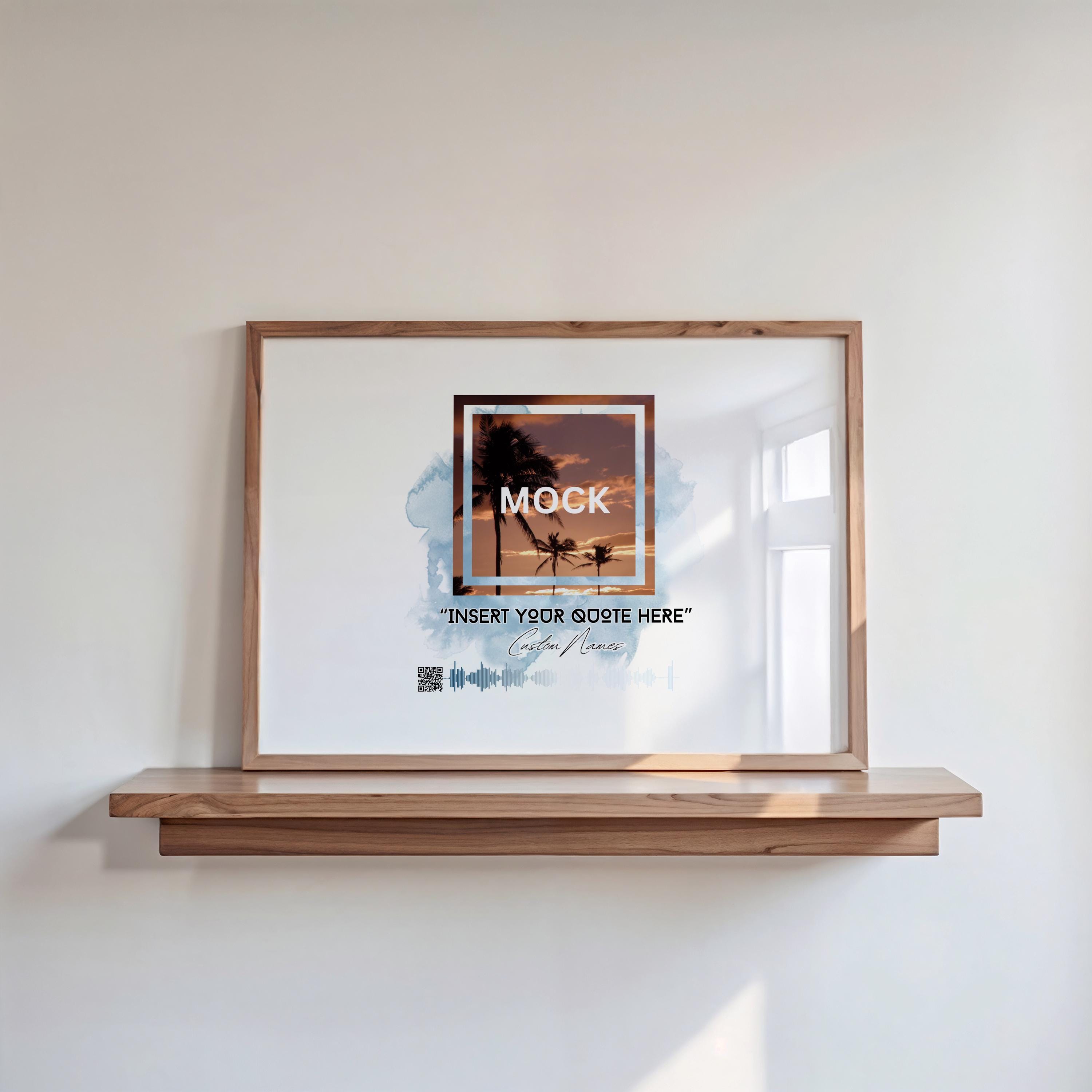Soundwave + QR Code Poster - Landscape | Voice Recording | Wedding Gift ...