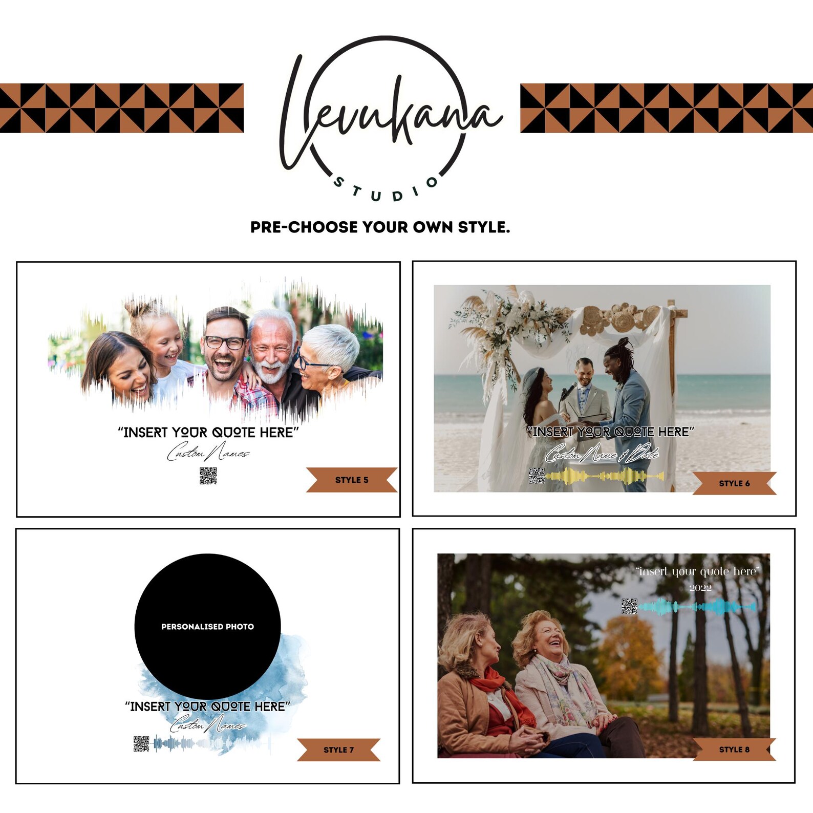Soundwave + QR Code Poster - Landscape | Voice Recording | Wedding Gift ...