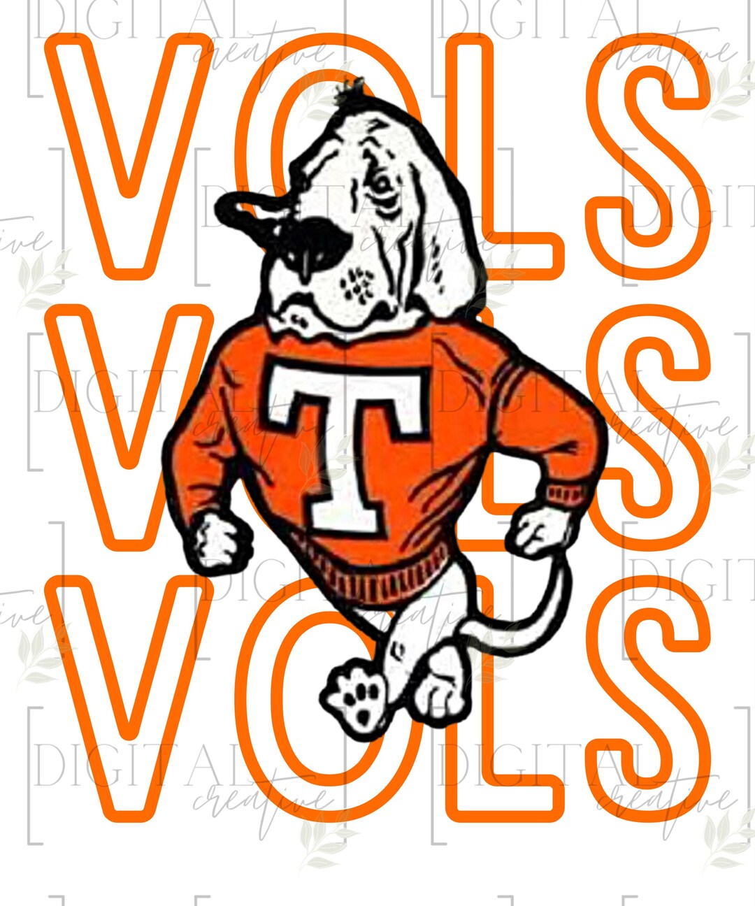 Tennessee Vols Classic Smokey| Orange| PNG | Volunteers| TN ...