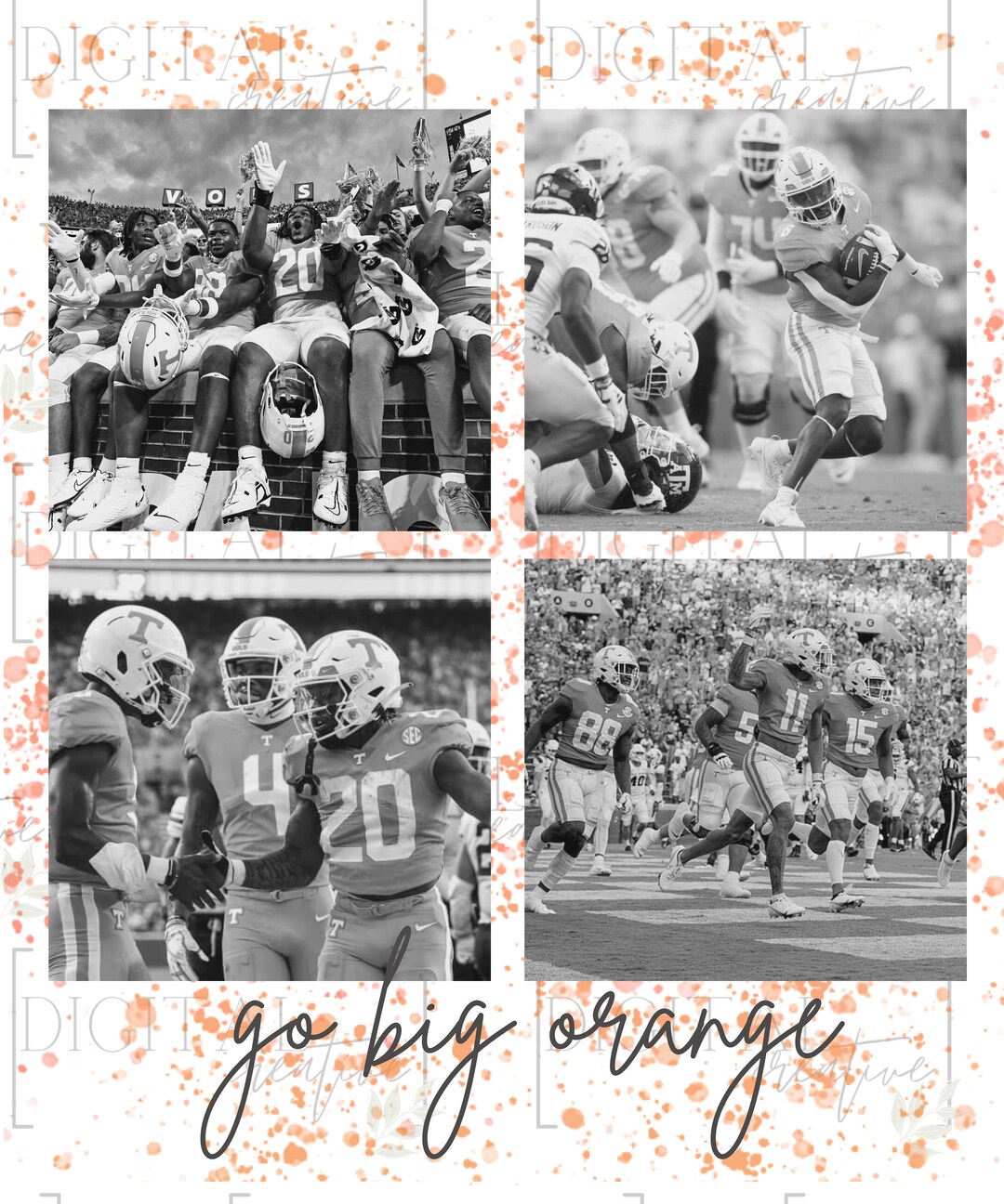 Tennessee Vols Black & White | Orange| PNG | Vols | TN | Sublimation ...