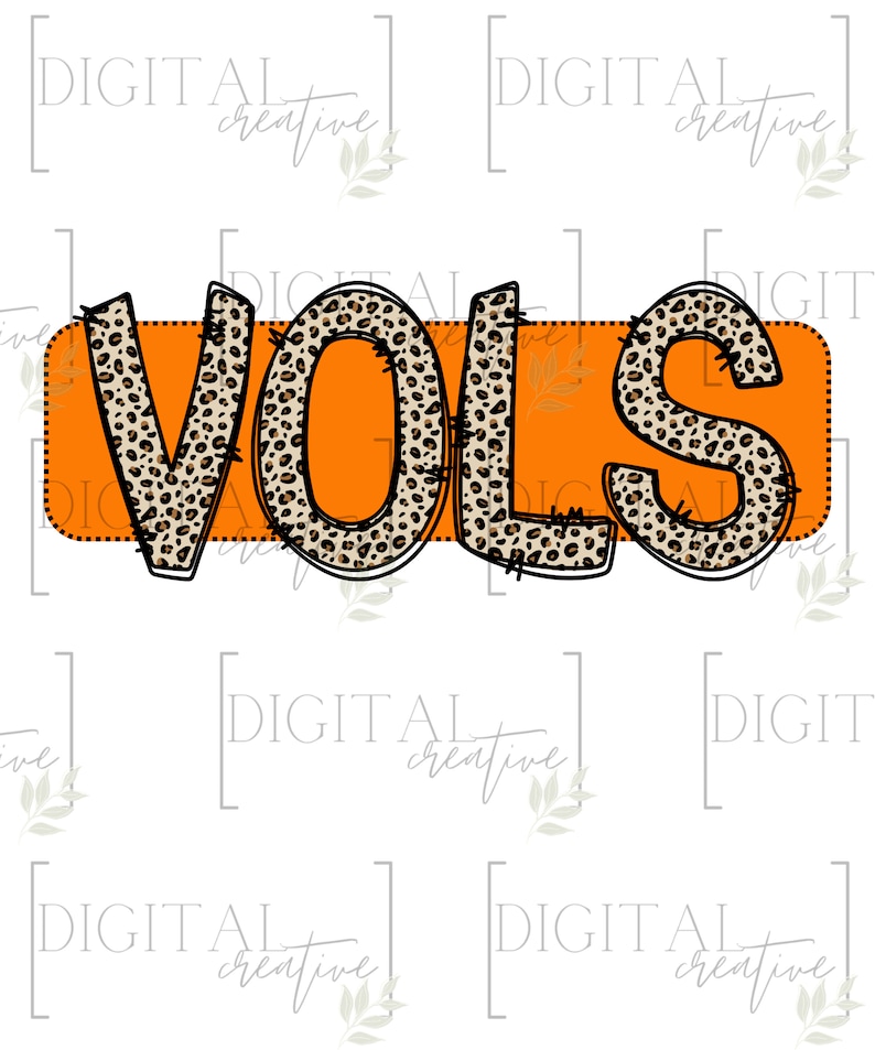 Leopard Vols | Go Big Orange| |PNG Trending | TN | Sublimation Png ...