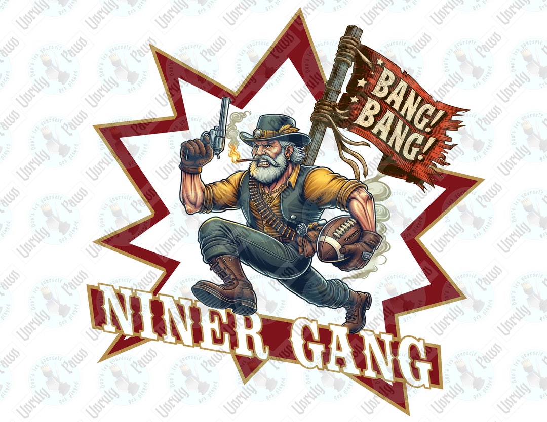 Bang Bang Niner Gang Football Shirt Transfer PNG - Etsy