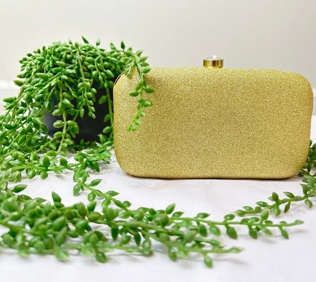 Gold Clutch Evening Bag Party Prom Bridal Clutch Statement Purse ...