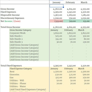 Monthly Income and Expense Tracker - Etsy