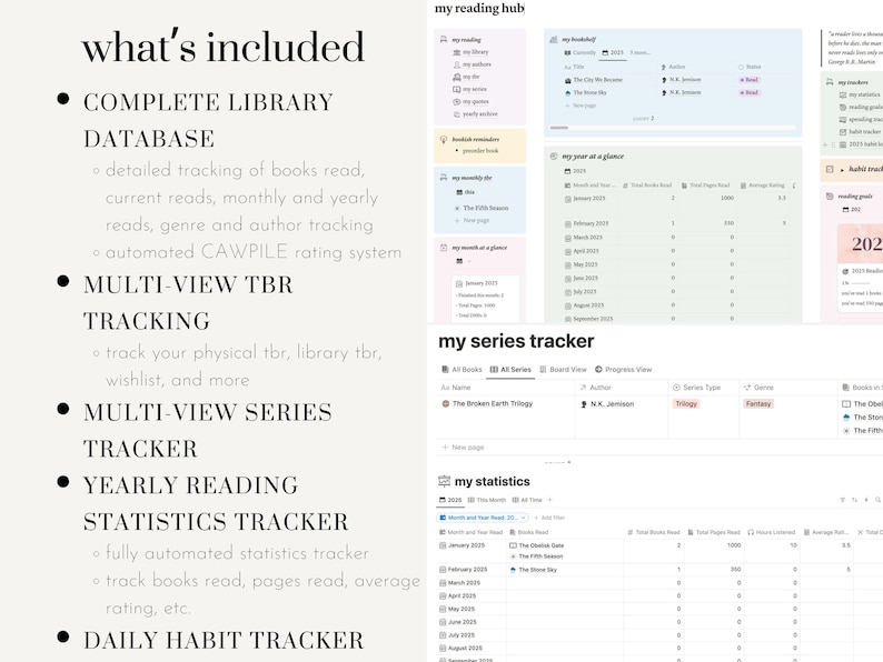 NEW: the 2025 Ultimate Reading Tracker for Notion - Etsy