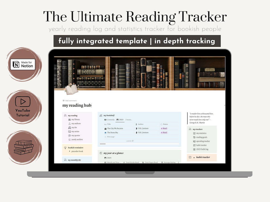 NEW: the 2025 Ultimate Reading Tracker for Notion - Etsy