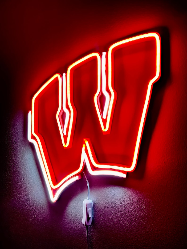 Wisconsin Badgers Logo LED Neon - Etsy