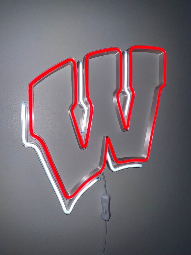 Wisconsin Badgers Logo LED Neon - Etsy