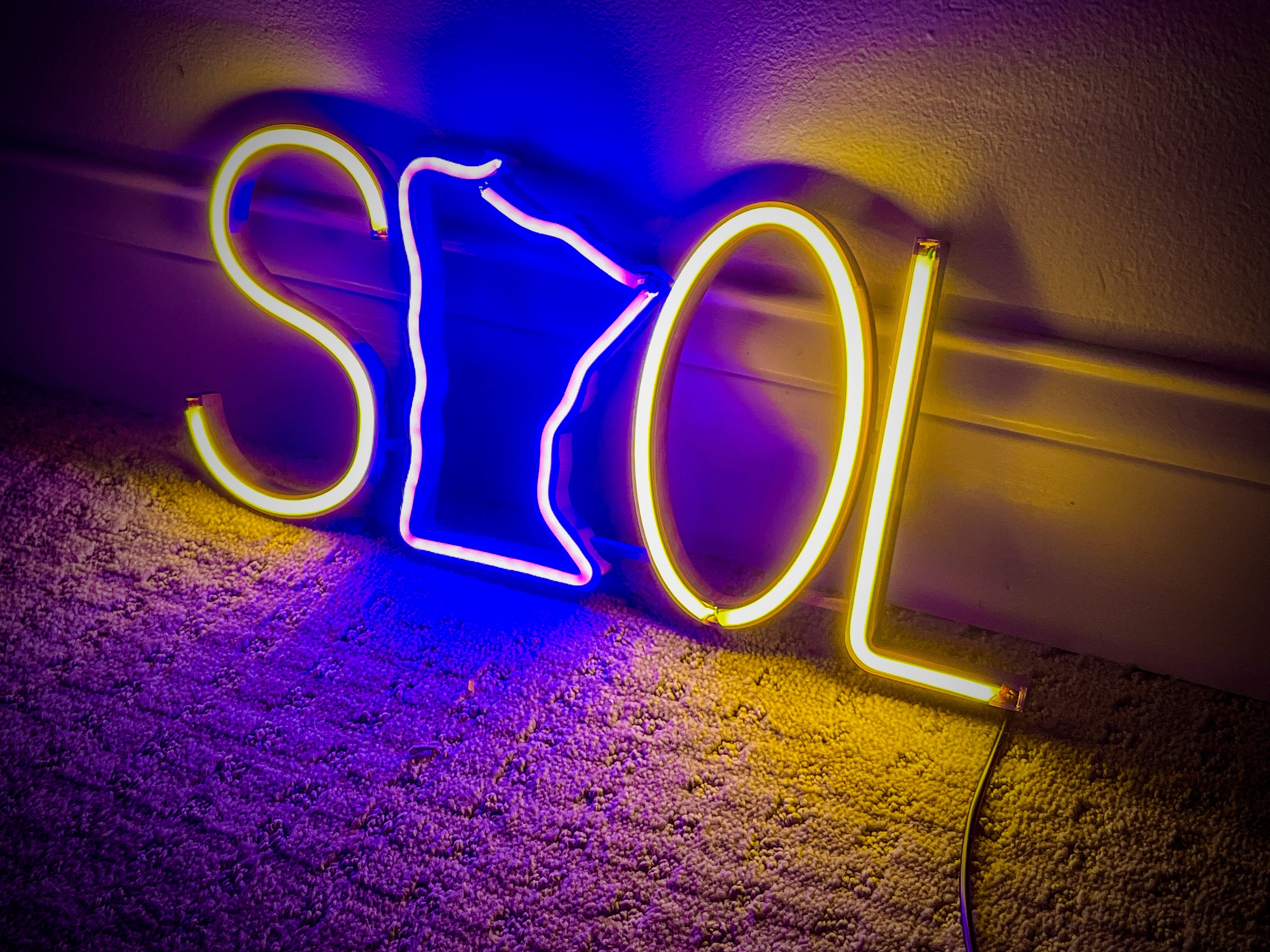 MN Vikings SKOL Yellow/purple LED Neon Sign - Etsy