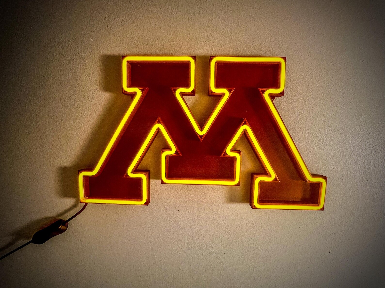 Minnesota Gophers LED Neon Sign – Maroon & Yellow College Wall Decor ...